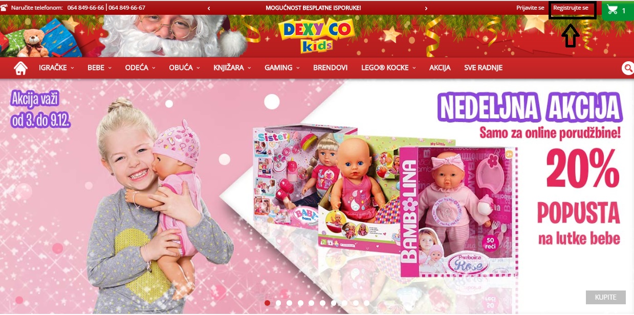 Proces registracije na www.dexy.co.rs | Dexy Co Kids internet prodavnice