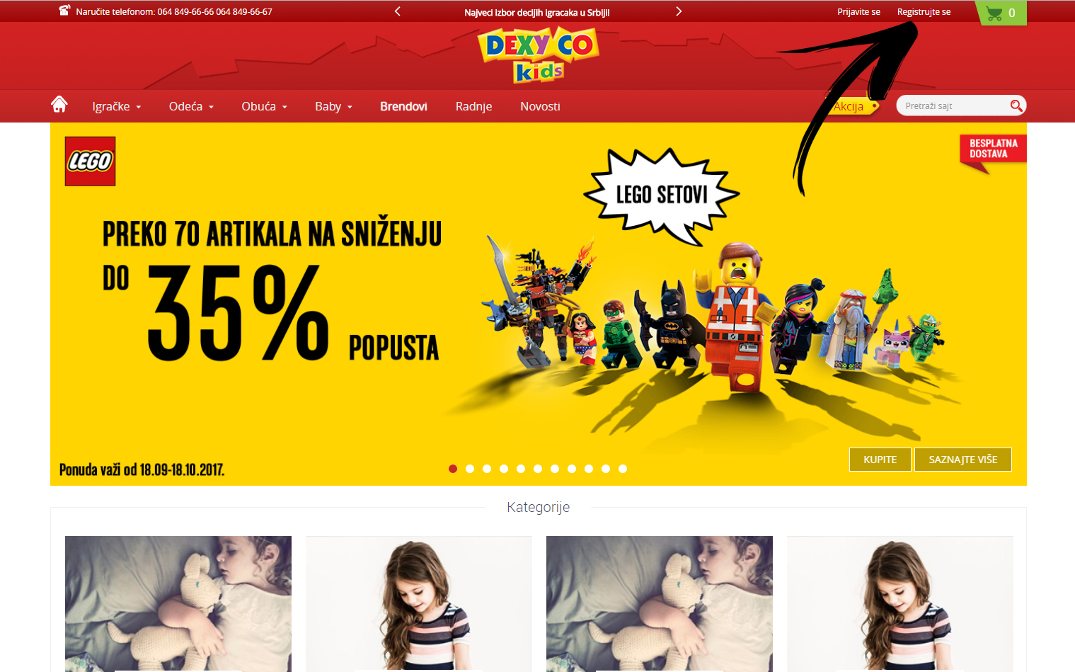 Proces registracije na www.dexy.co.rs | Dexy Co Kids internet prodavnica