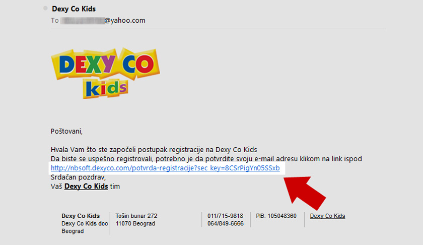 Proces registracije na www.dexy.co.rs | Dexy Co Kids internet prodavnica