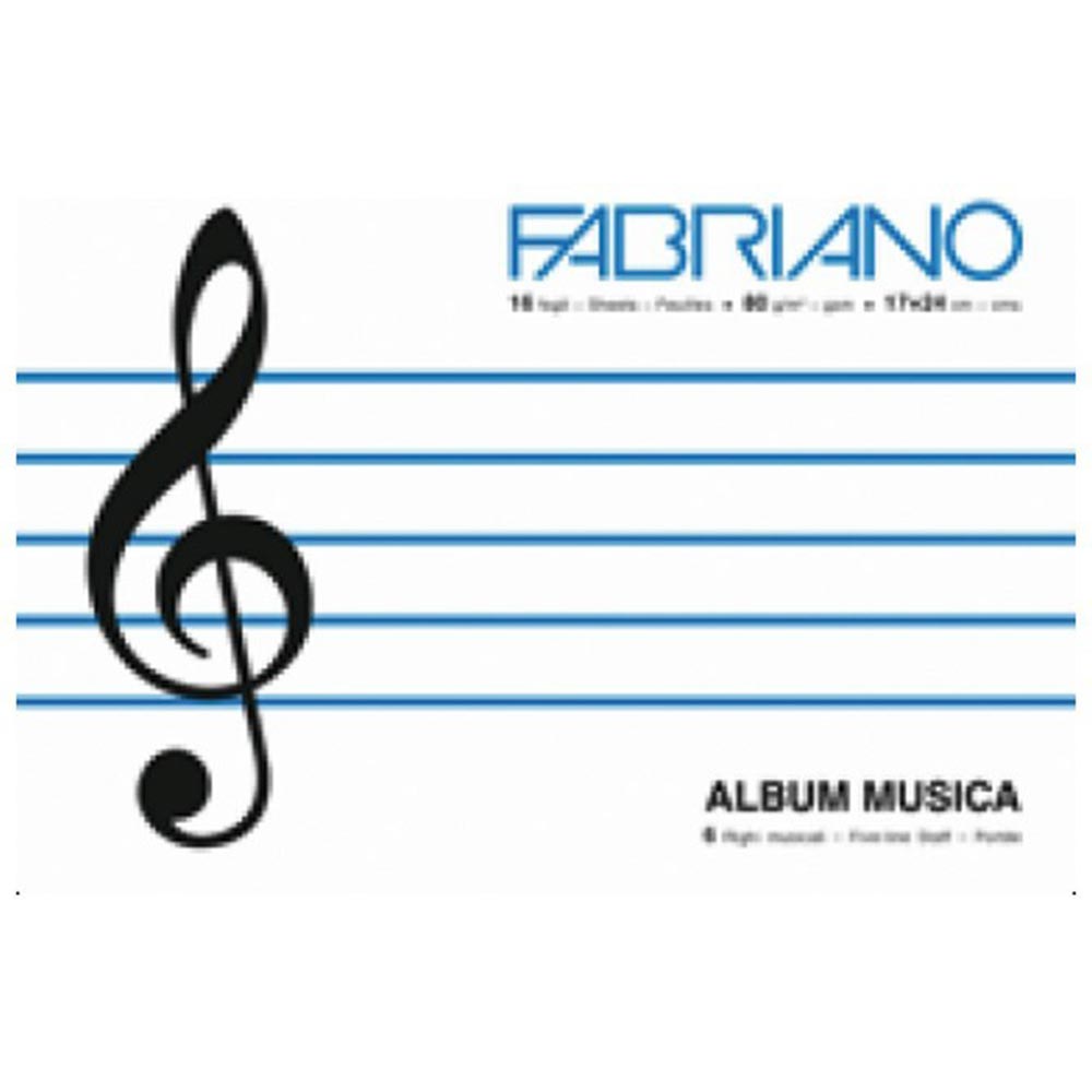 FABRIANO BLOK MUSICA NOTNA SVESKA 17X24CM 16L 80G 19100379 | Dexy Co ...
