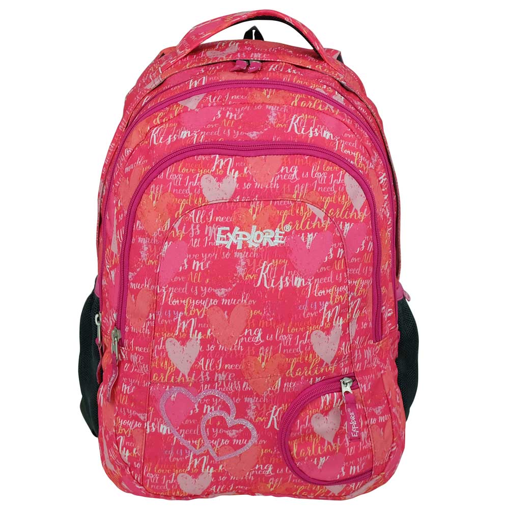 EXPLORE SKOLSKI RANAC 2 U 1 PINK | Dexy Co Kids internet prodavnice