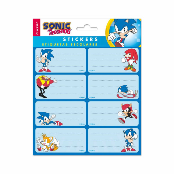 SONIC NALEPNICE ZA SVESKE 8 KOM | Dexy Co Kids | Akcija & Cena